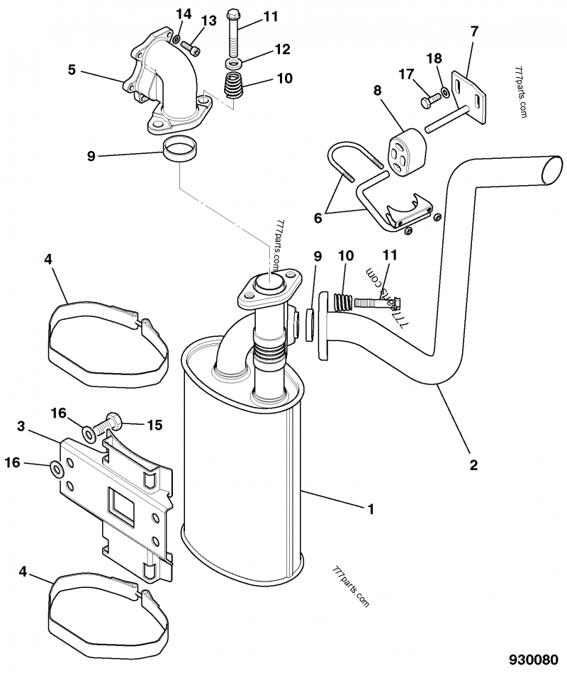 335/08229 Bracket, exhaust mounting - 33508229 - JCB spare part ...