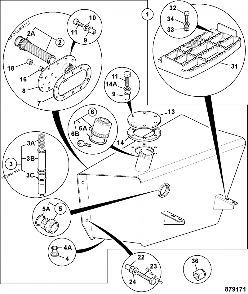 32/926001 Element, hydraulic filter, 5 micron 254 long - 32926001 - JCB ...