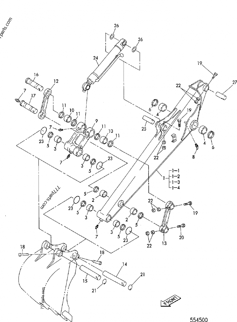 KAV1040 Link, bucket - JCB spare part | 777parts.com