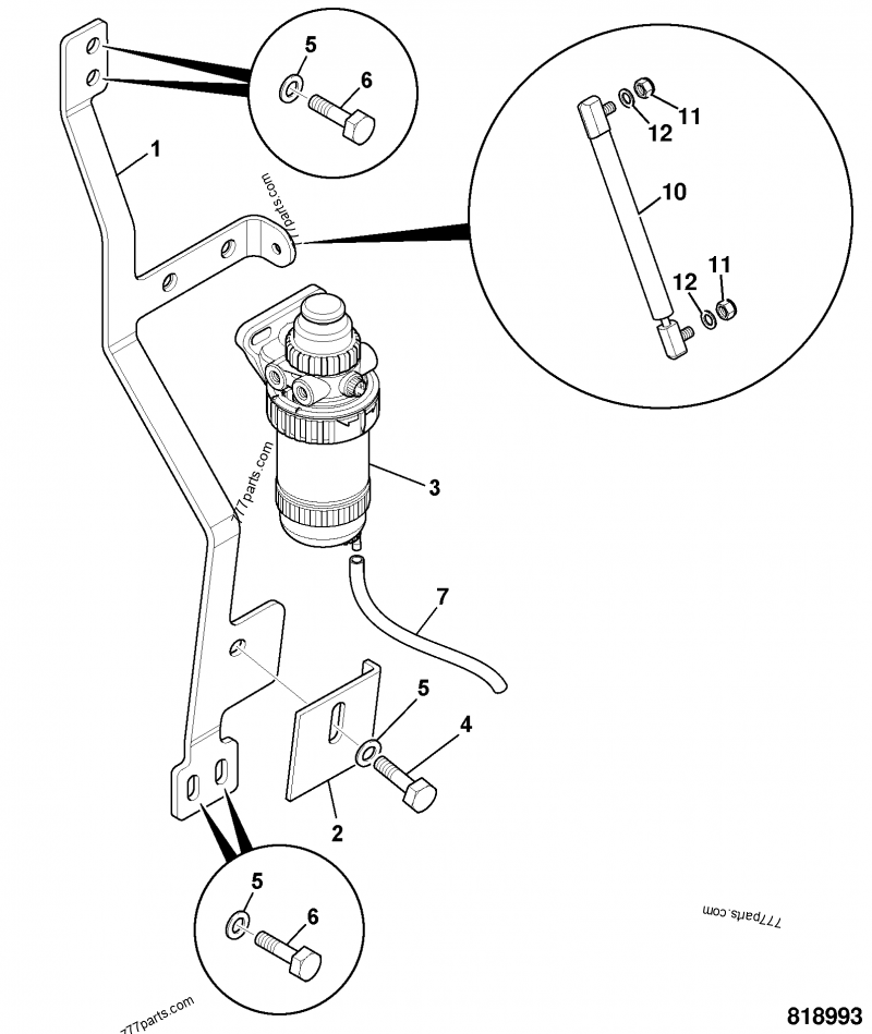 331/27500 Strut, 19 lg stud - 33127500 - JCB spare part | 777parts.com