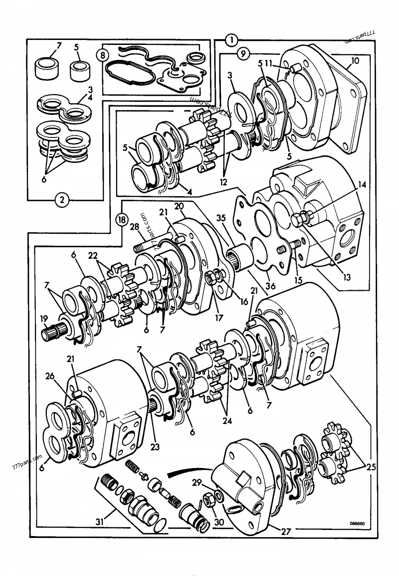 920/01585 Kit-gear - 92001585 - JCB spare part | 777parts.com