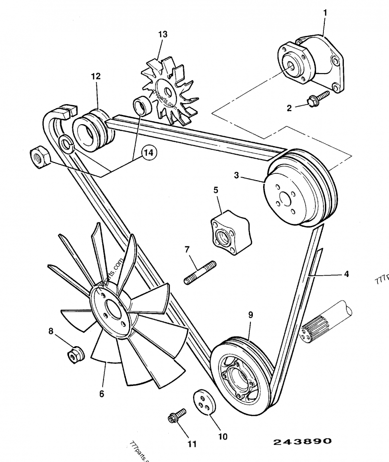 02/201357 Housing, fan drive, assembly - 02201357 - JCB spare part ...