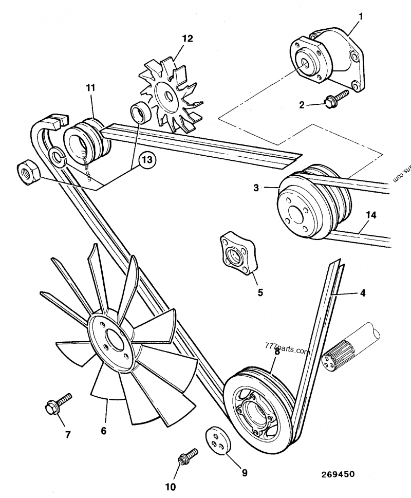 02/201357 Housing, fan drive, assembly - 02201357 - JCB spare part ...