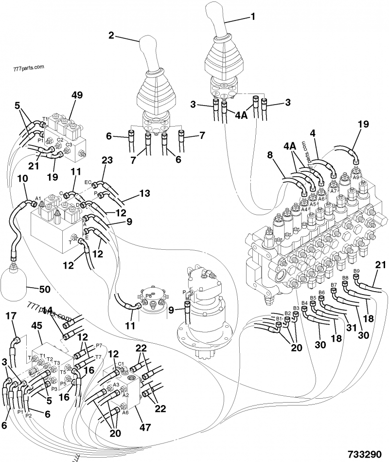 649/51525 Hose - 64951525 - JCB spare part | 777parts.com
