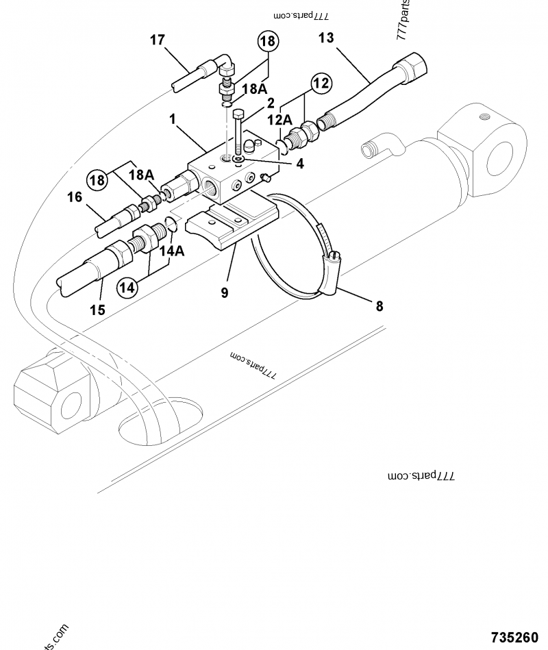 649/51525 Hose - 64951525 - JCB spare part | 777parts.com