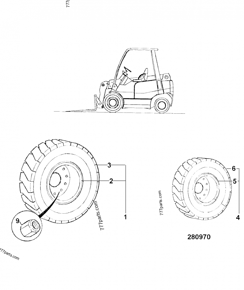 295/20203 Wheel, assembly 700 x 12, front,solid - 29520203 - JCB spare ...