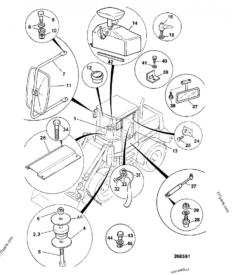 123/04970 Mirror, exterior head assy - 12304970 - JCB spare part ...