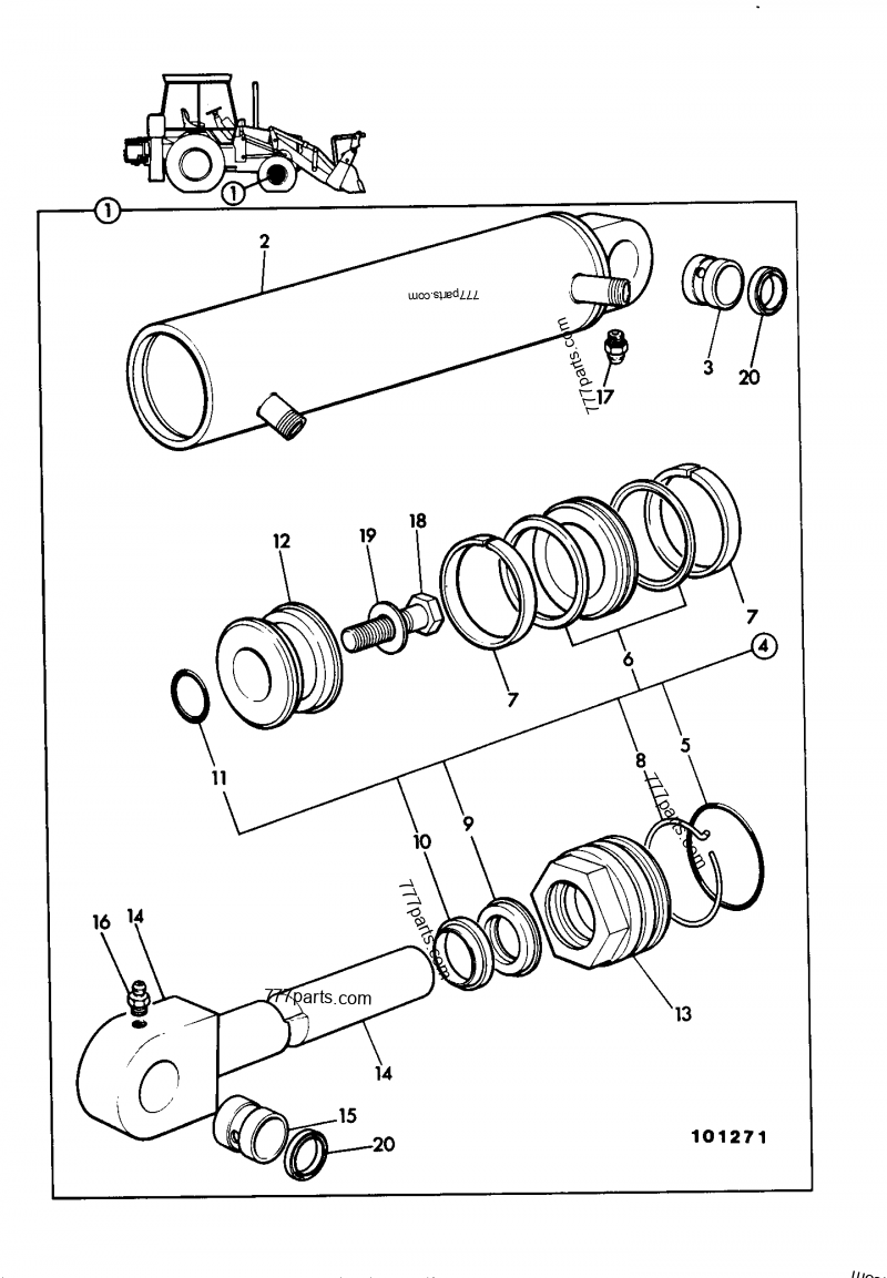 991/00036 Kit-seal, steer ram - 99100036 - JCB spare part | 777parts.com