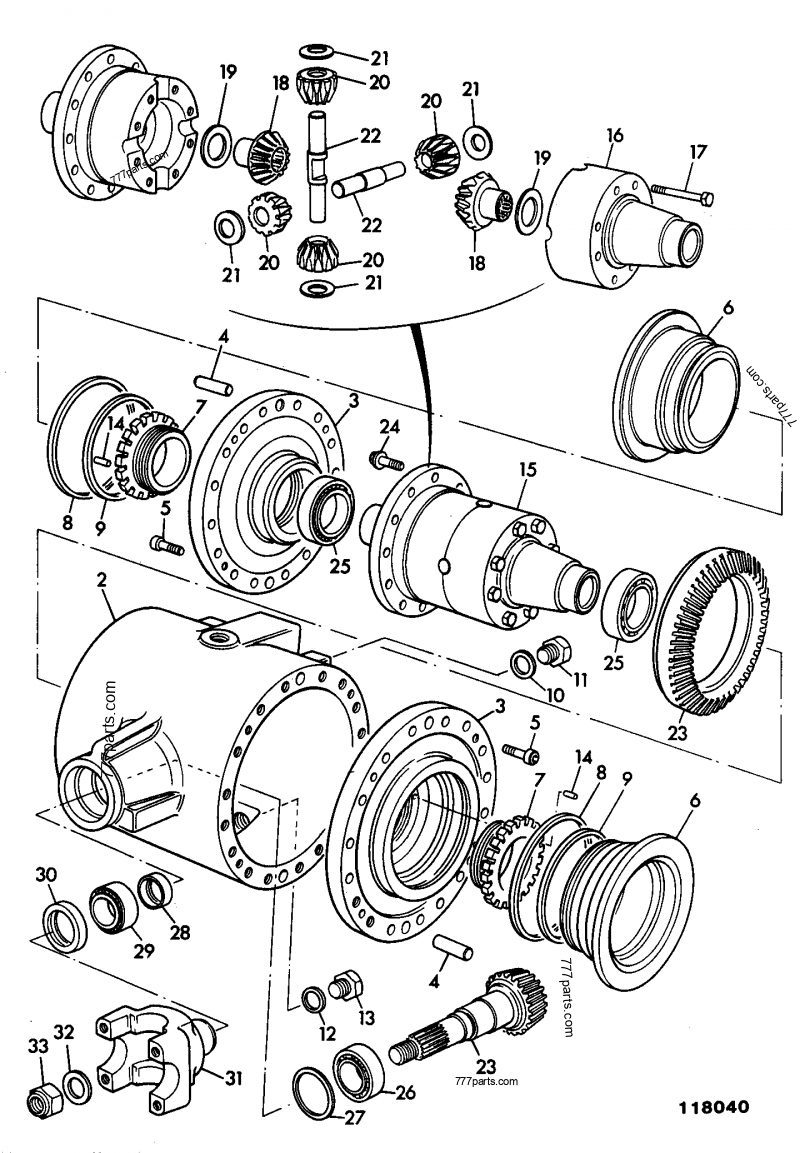 450/16900 Kit-gear, differential - 45016900 - JCB spare part | 777parts.com