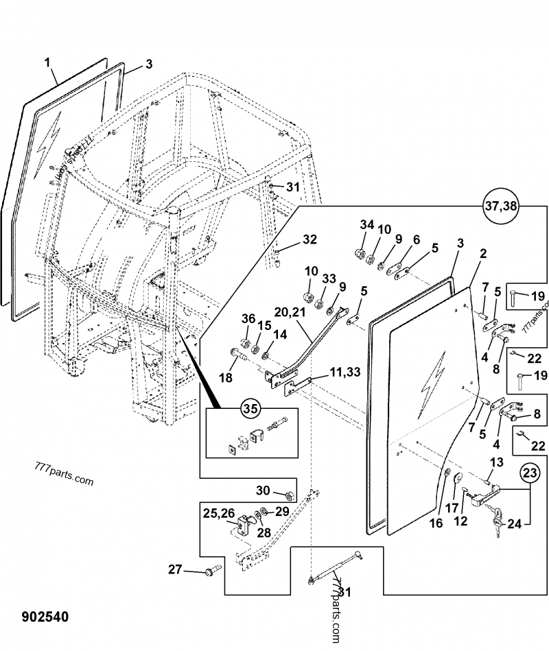 353/00039 Screw - 35300039 - JCB spare part | 777parts.com