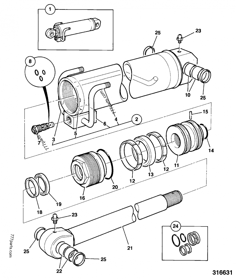 25/207300 Cartridge, Counter Balance - 25207300 - JCB spare part ...