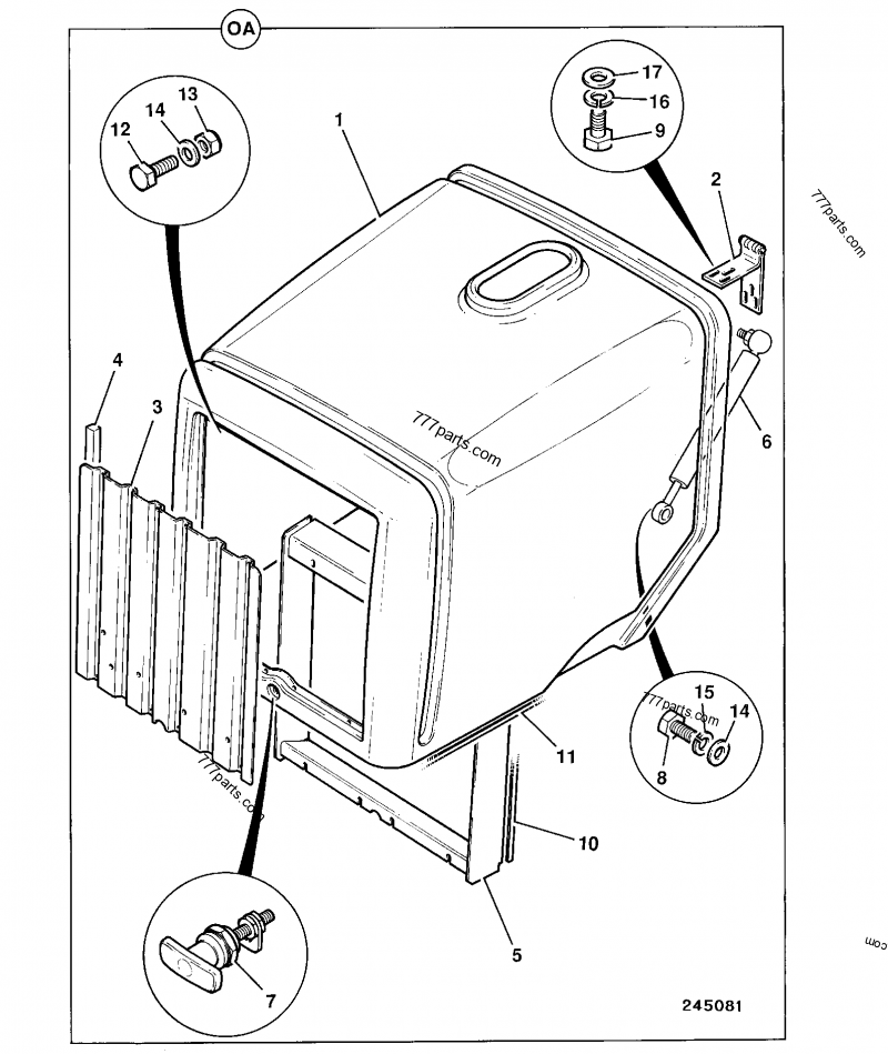 160/01218 Strut, Gas - 16001218 - JCB spare part | 777parts.com