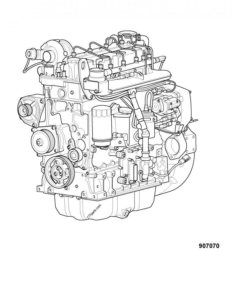 320/40121 Engine, assembly 108kW - 12v, TCA 10" SAE - 32040121 - JCB ...