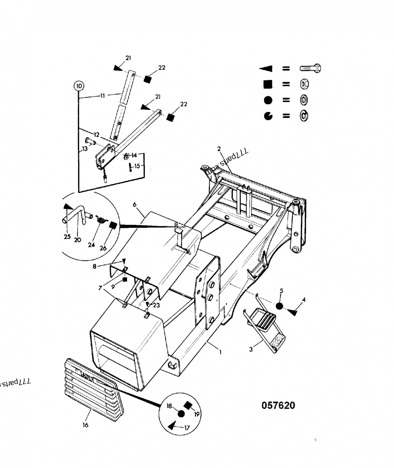 121/82800 Bonnet, JCB 3D1700 - 12182800 - JCB spare part | 777parts.com