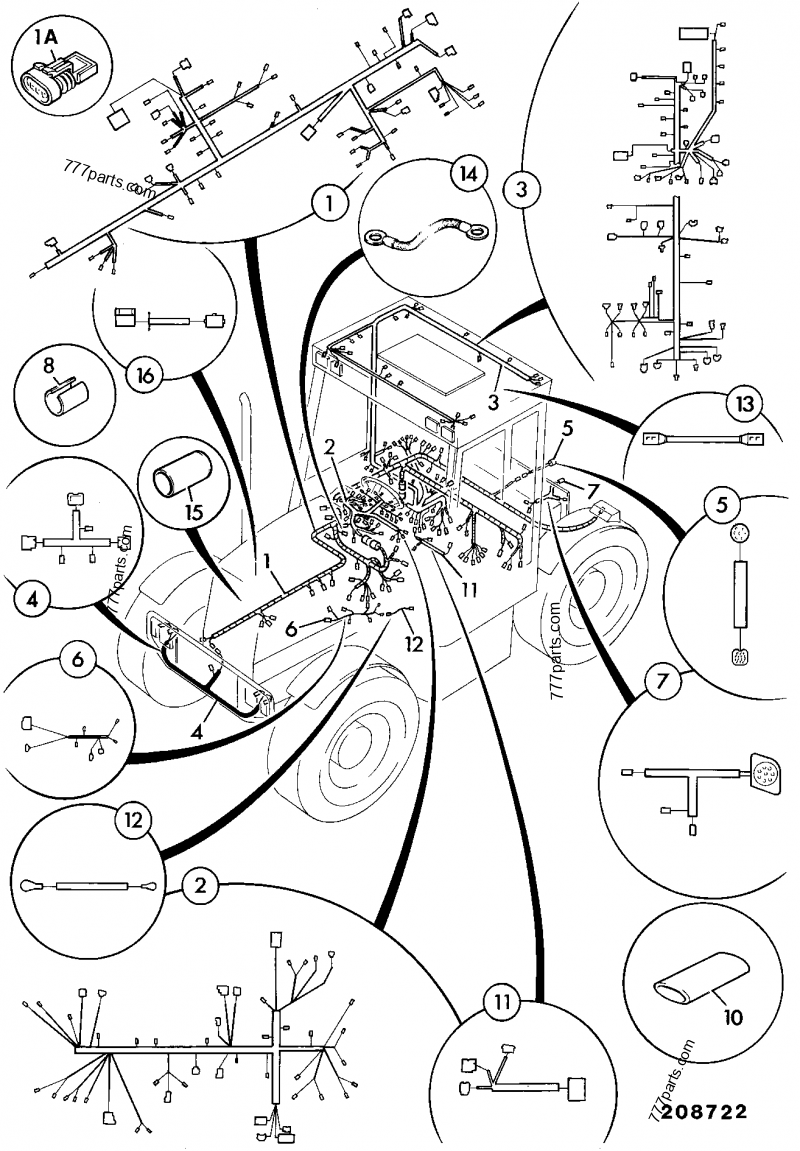 719/77300 Harness, engine feed - 71977300 - JCB spare part | 777parts.com