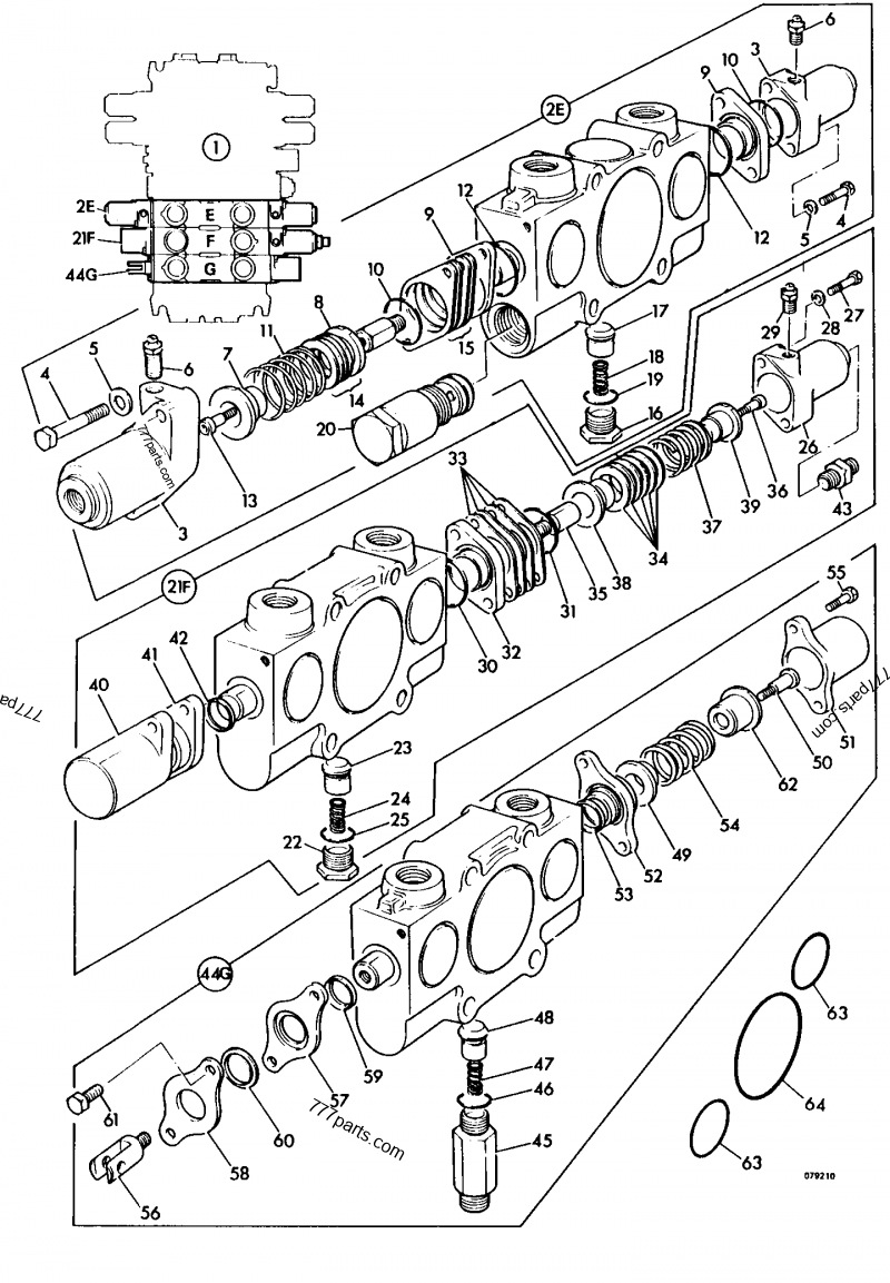 920/01417 Valve, section G (track RH) - 92001417 - JCB spare part ...