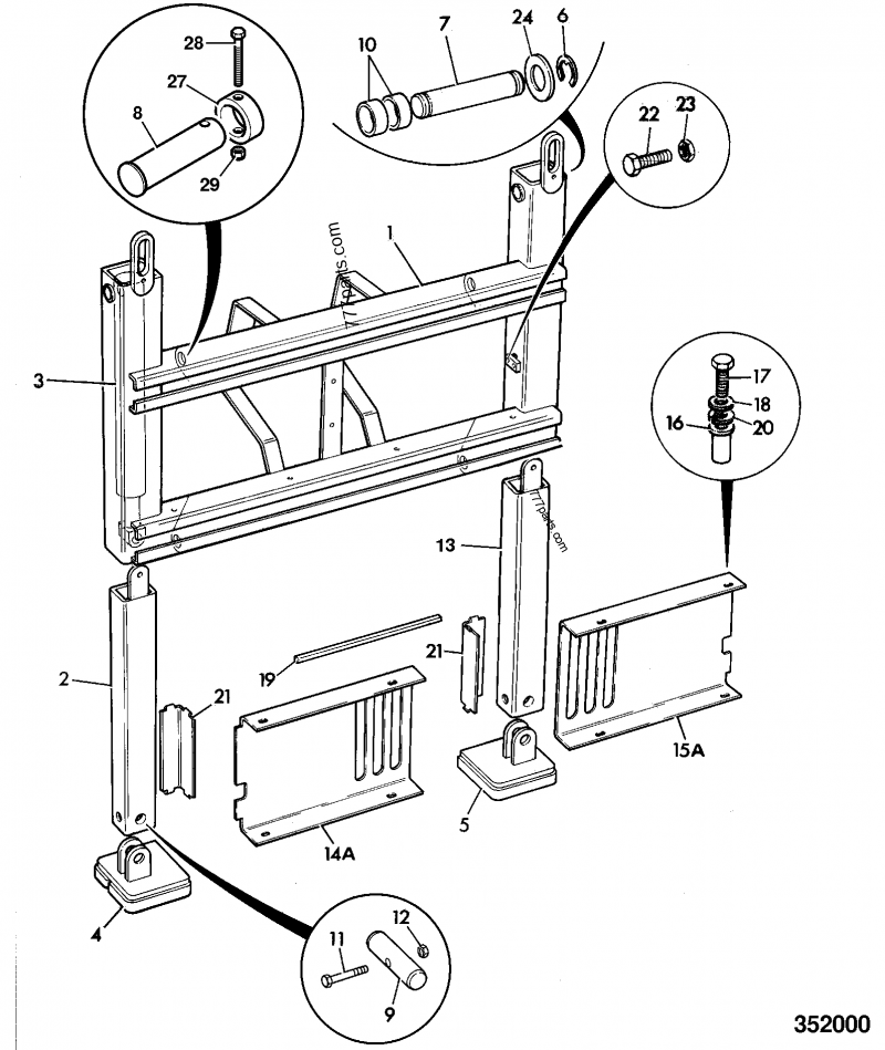 332/R9609 Ram, stabiliser - 332r9609 - JCB spare part | 777parts.com