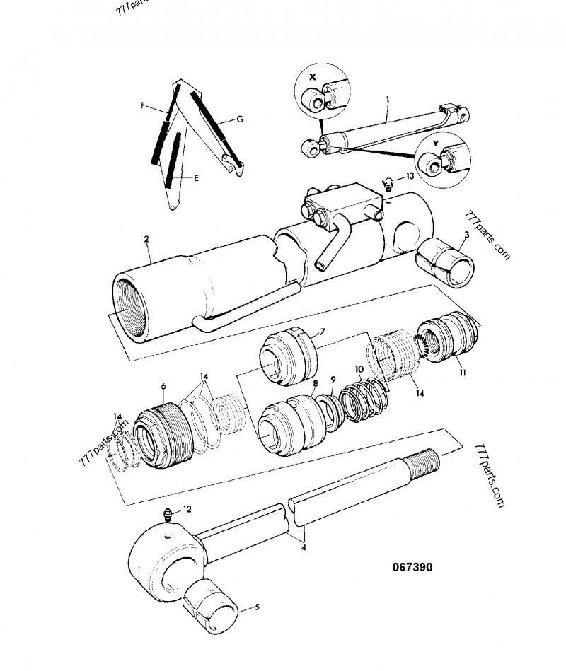 559/15400 Ram, dipper - 55915400 - JCB spare part | 777parts.com