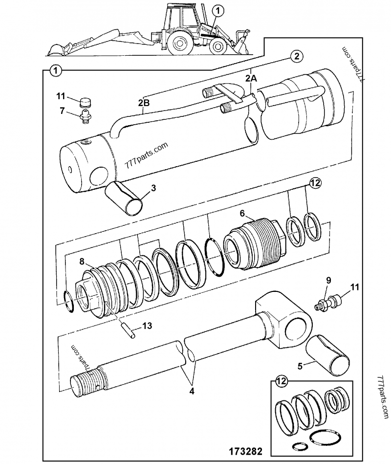 557/60004 Ram, lift, standard (Yellow) - 55760004 - JCB spare part ...