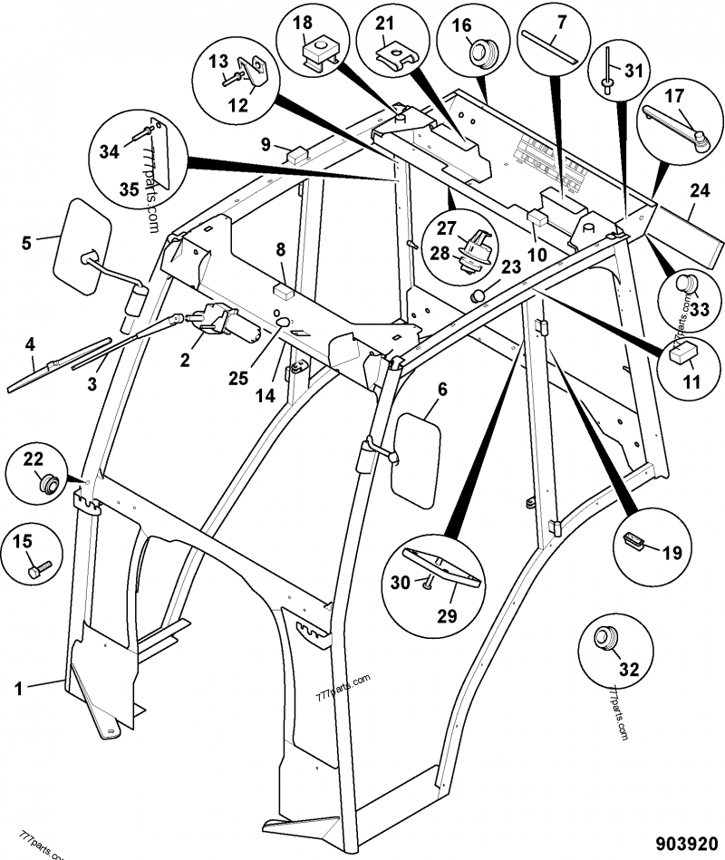 331/69051 Nut M6 - 33169051 - JCB spare part | 777parts.com