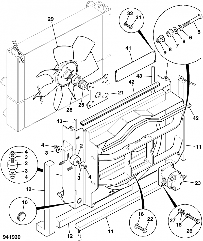 30/926544 Fan, viscous coupling, assembly - 30926544 - JCB spare part ...