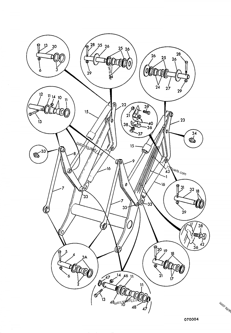 260/05900 Link, extension, right hand - 26005900 - JCB spare part ...