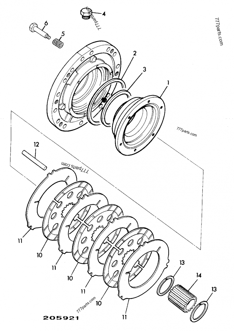 450/10215 Carrier, brake plate - 45010215 - JCB spare part | 777parts.com