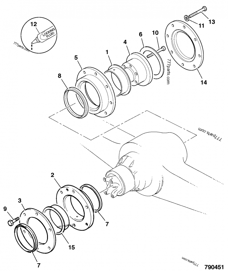 808/00423 Bearing, rear axle trunnion - 80800423 - JCB spare part ...