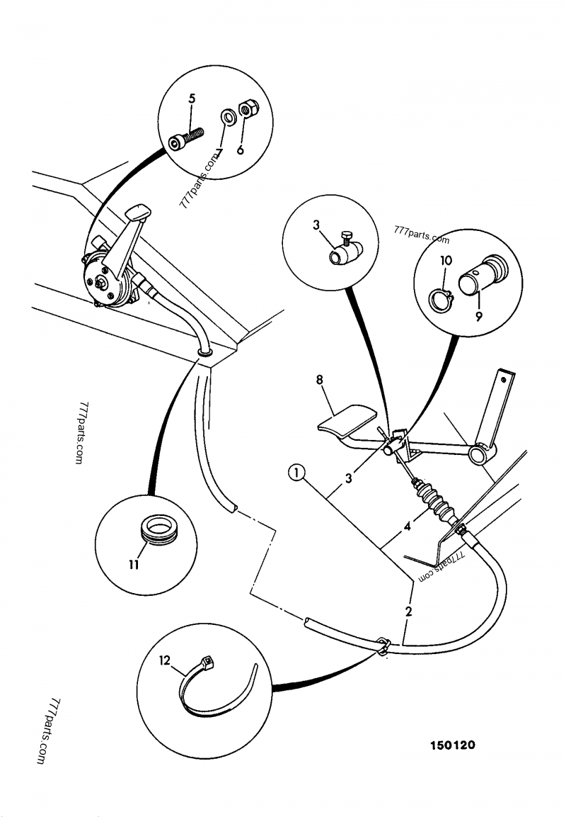 910/30301 Cable, throttle control - 91030301 - JCB spare part ...