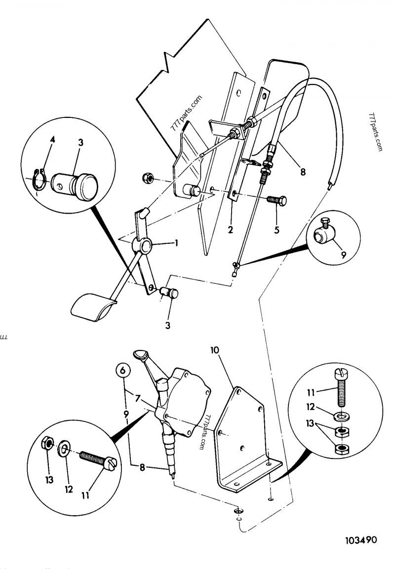 910/30301 Cable, throttle control - 91030301 - JCB spare part ...
