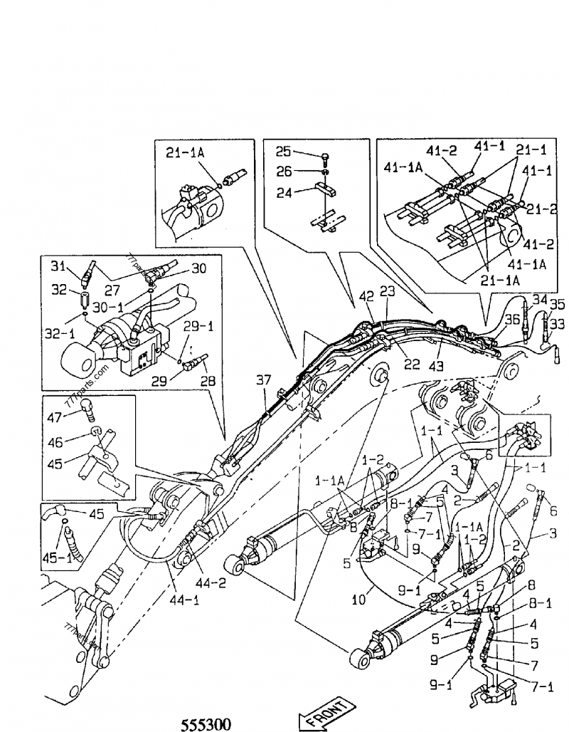 KRJ2445 Adapter - JCB spare part | 777parts.com