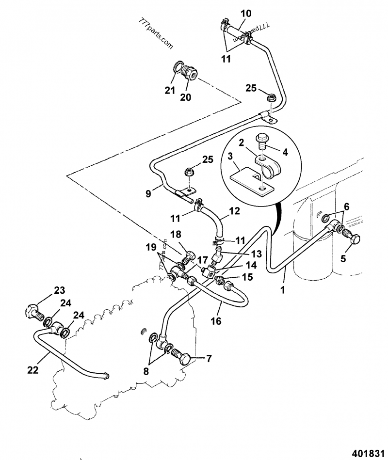 02/911250 Tube, fuel boost control - 02911250 - JCB spare part ...