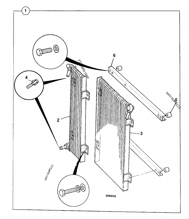 30/917200 Cooler, hydraulic oil 9 fin, Code blue spot - 30917200 - JCB ...