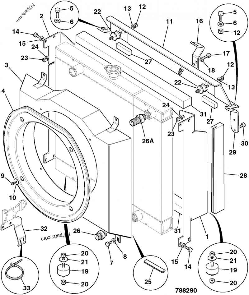 242/20724 G.A, COOLING PACK EU - 24220724 - JCB spare part | 777parts.com