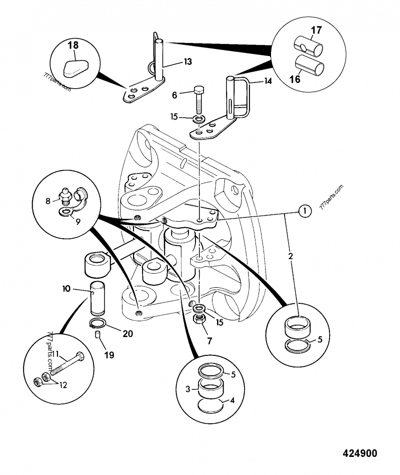 811/90198 Pin, pivot, 172mm long, with groove - 81190198 - JCB spare ...