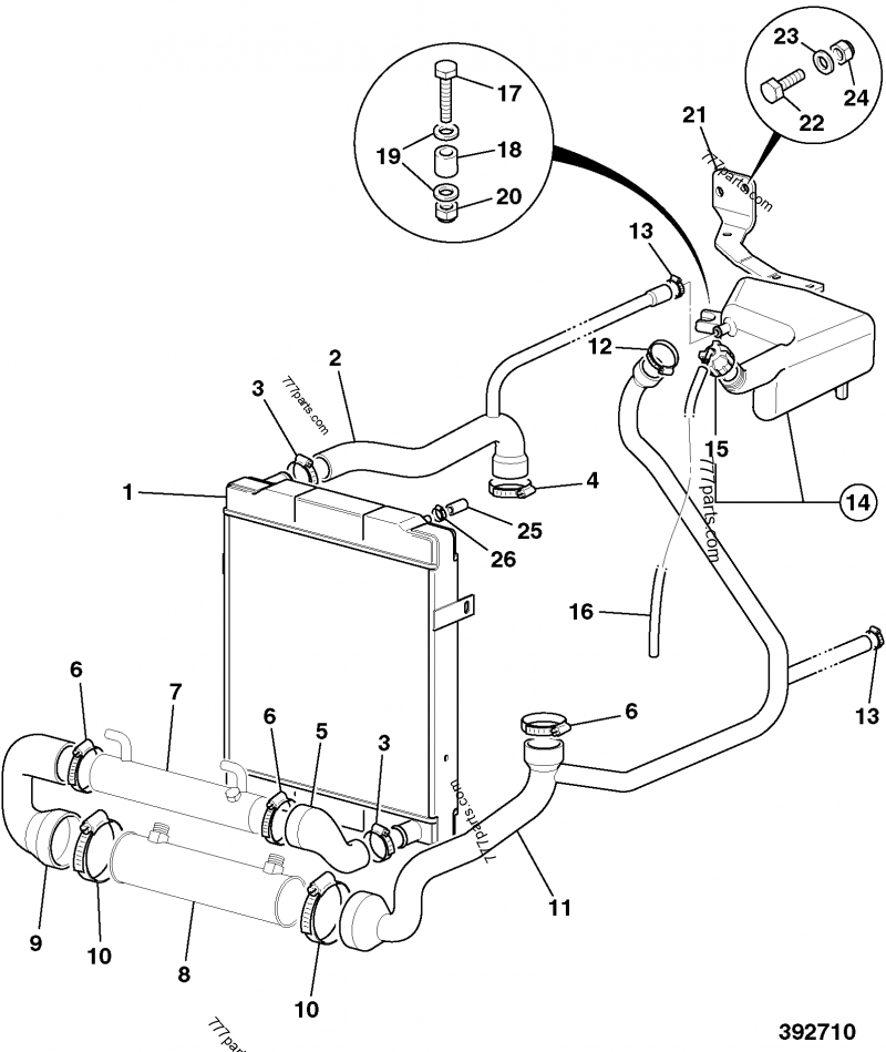 30/913000 Radiator - 30913000 - JCB spare part | 777parts.com