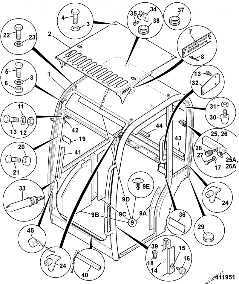 290/01200 Jet, washer, assembly - 29001200 - JCB spare part | 777parts.com