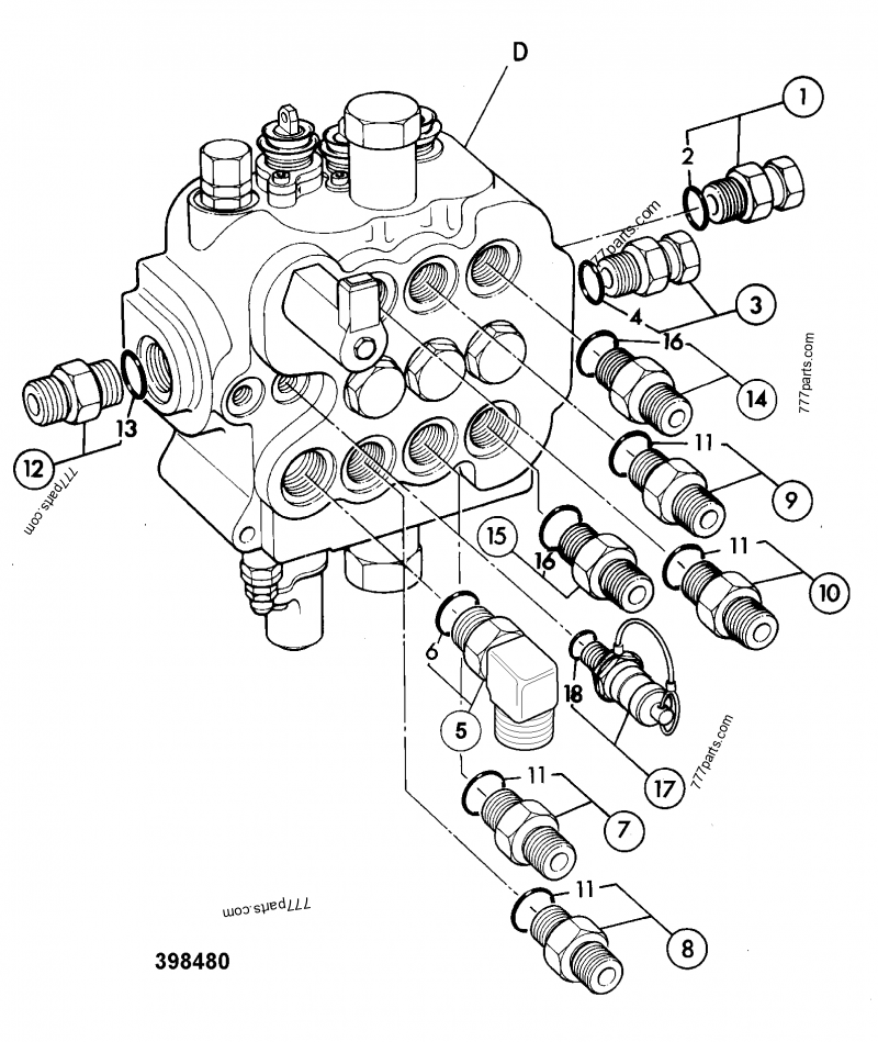 25/222578 Valve, 3 spool loader, float - 25222578 - JCB spare part ...