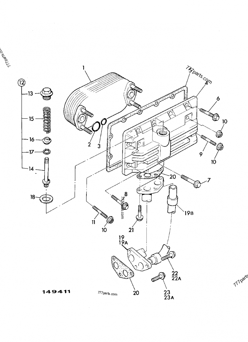 02/200394 Cover, oil cooler - 02200394 - JCB spare part | 777parts.com