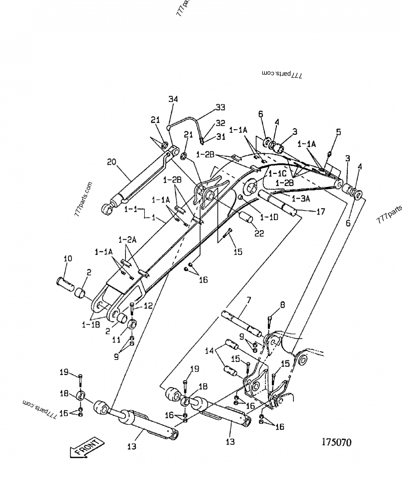 M01X0812 Nipple, grease - JCB spare part | 777parts.com