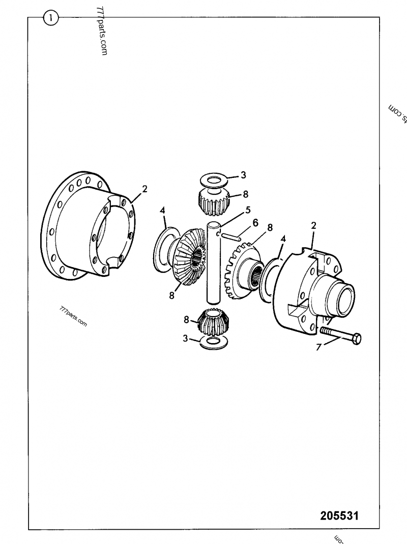 808/00209 Washer, thrust, side gear - 80800209 - JCB spare part ...