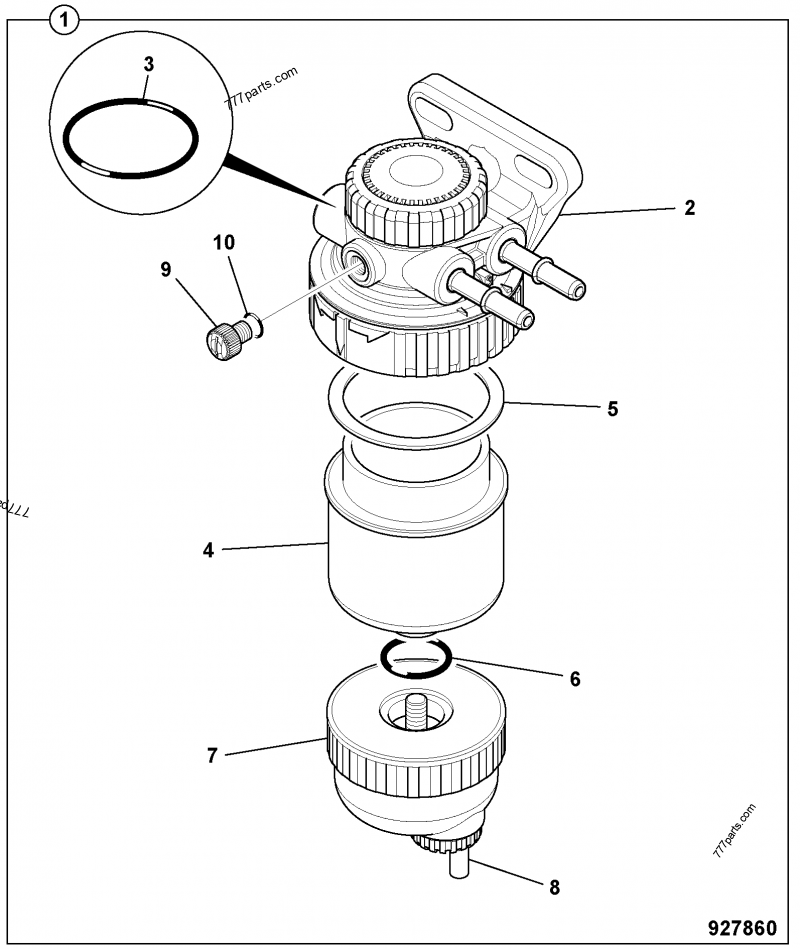 332/R9701 Filter, assembly, 5 micron - 332r9701 - JCB spare part ...