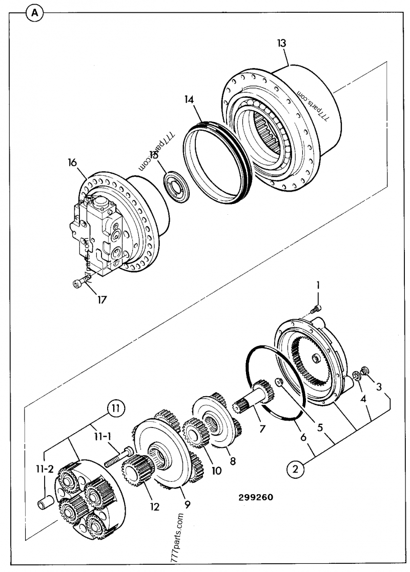 20/925463 Motor, track Gearbox, assembly - 20925463 - JCB spare part ...