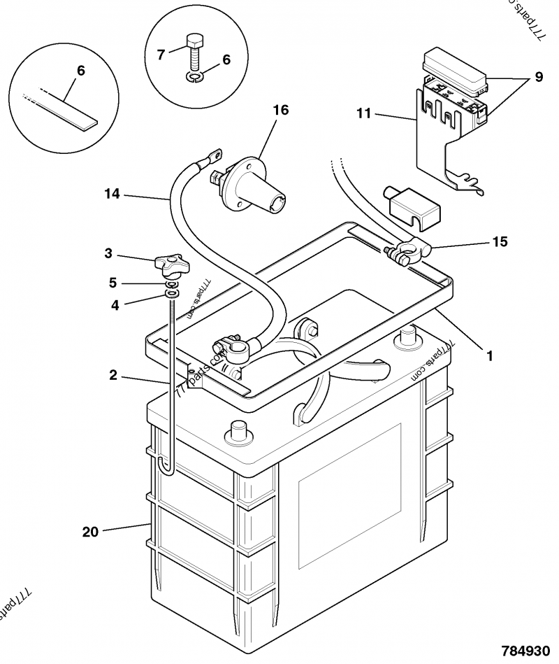 708/10038 Battery, type 31 950cc, Savannah - 70810038 - JCB spare part ...