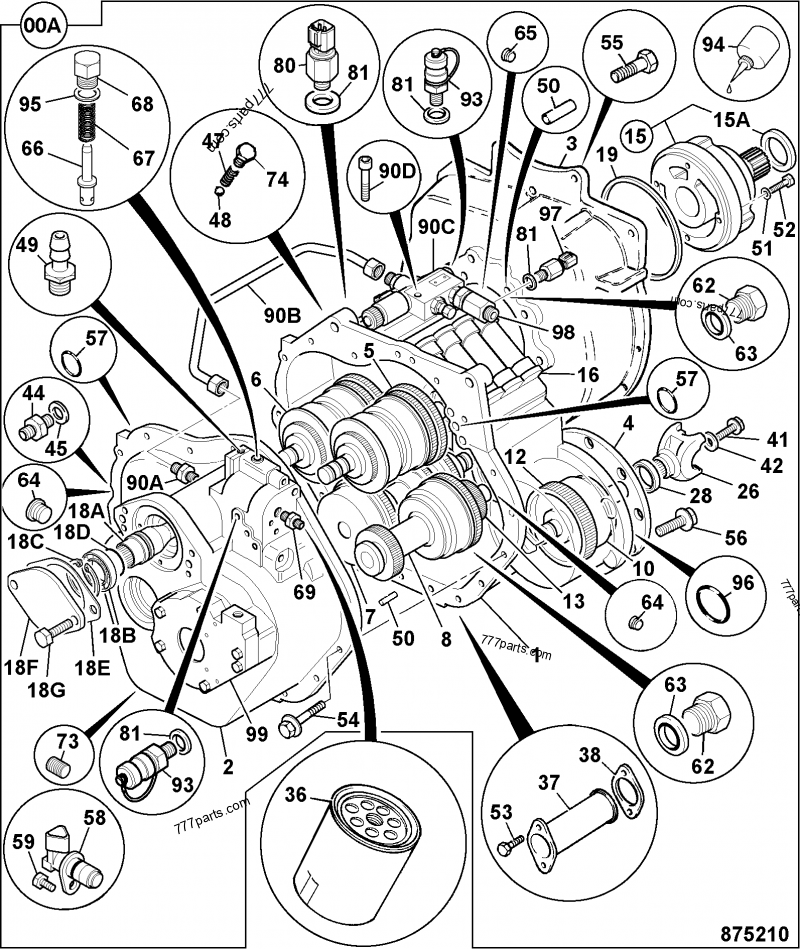 20/925552 Pump, assembly, transmission - 20925552 - JCB spare part ...