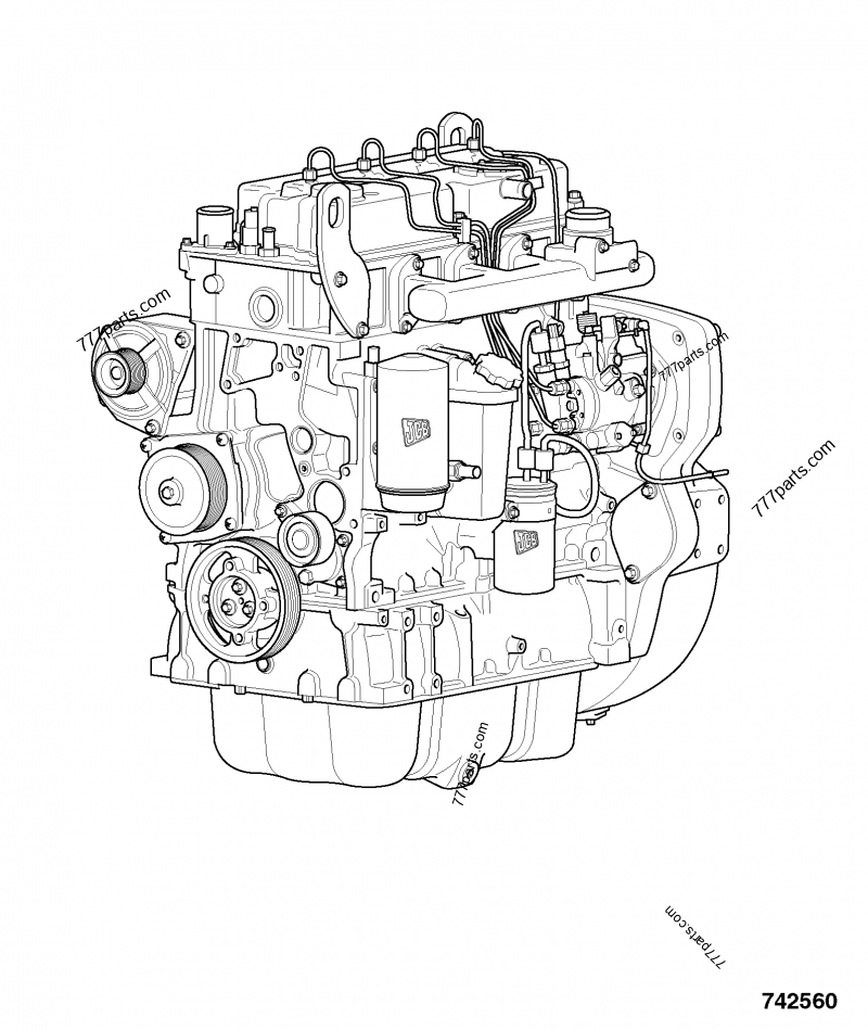 320/40004 Engine, assembly 84.5bhp 12v, nat/asp W300 T/C - 32040004 ...