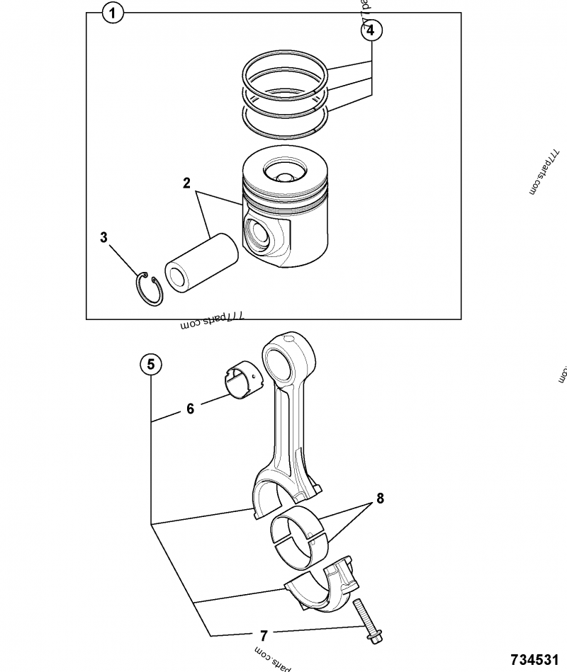 320/09205 Kit-big-end bearing, standard - 32009205 - JCB spare part ...
