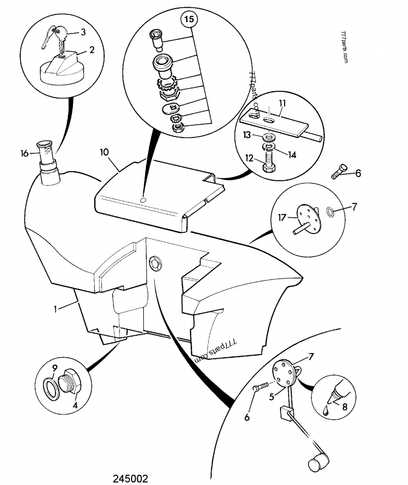 162/03414 Cap, Fuel Filler - 16203414 - JCB spare part | 777parts.com