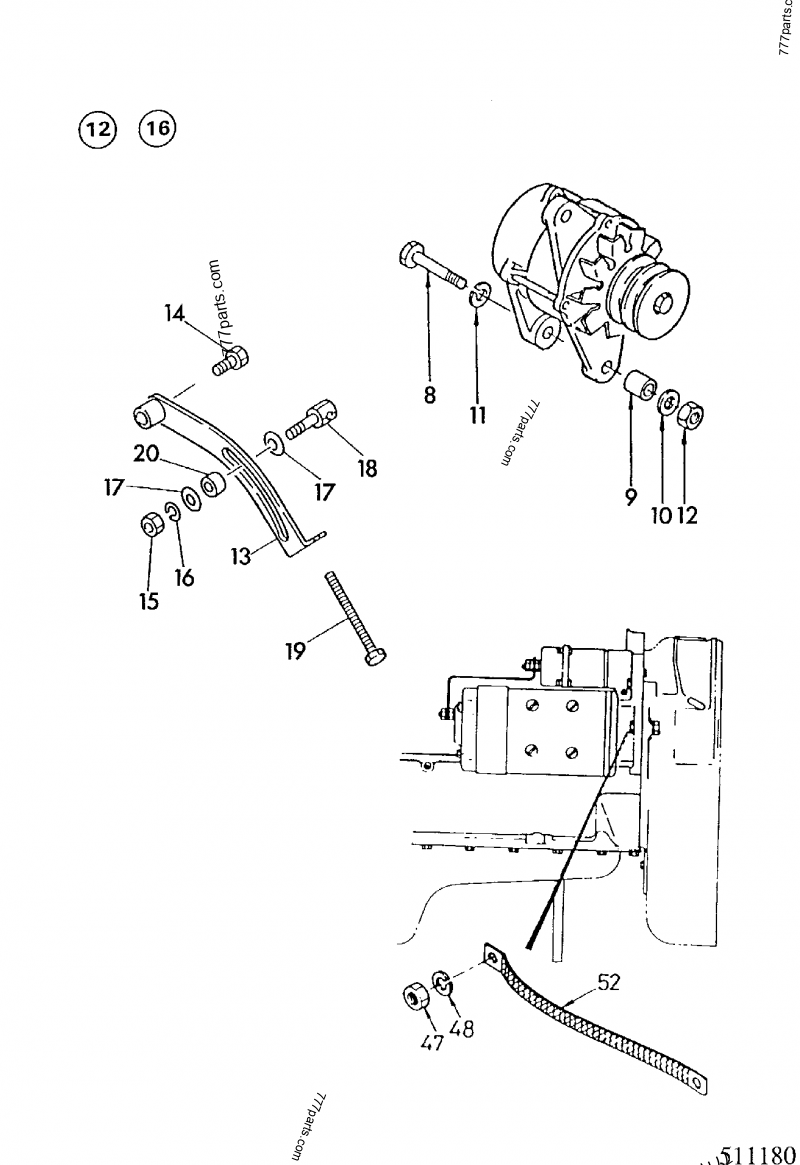 02/800820 Lever, alternator adjusting - 02800820 - JCB spare part ...