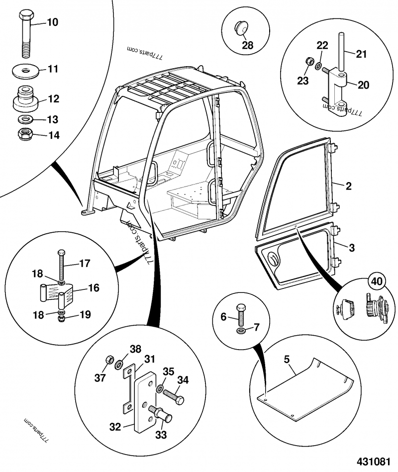 331/31247 Hinge, block, assembly - 33131247 - JCB spare part | 777parts.com